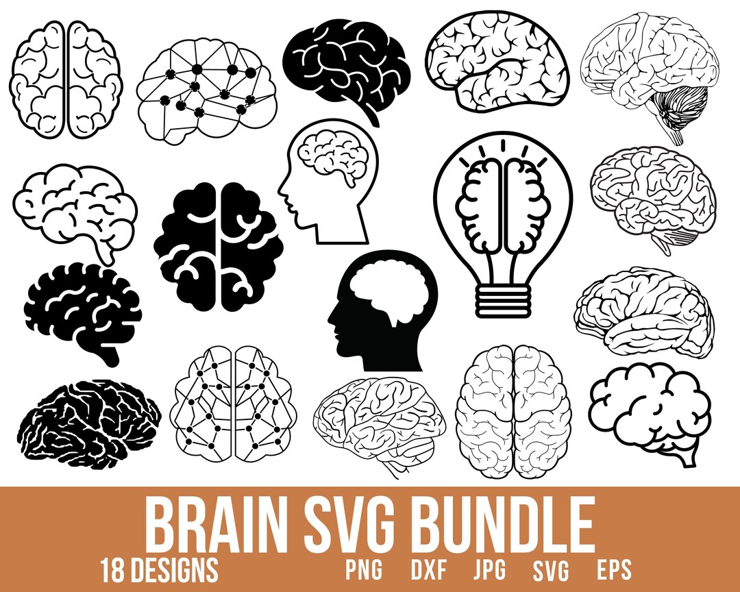 Brain Svg Bundle, Brain Clipart, Brain Png, Brain Clip Art, Medical Svg ...