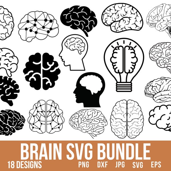 Brain Clipart - Etsy