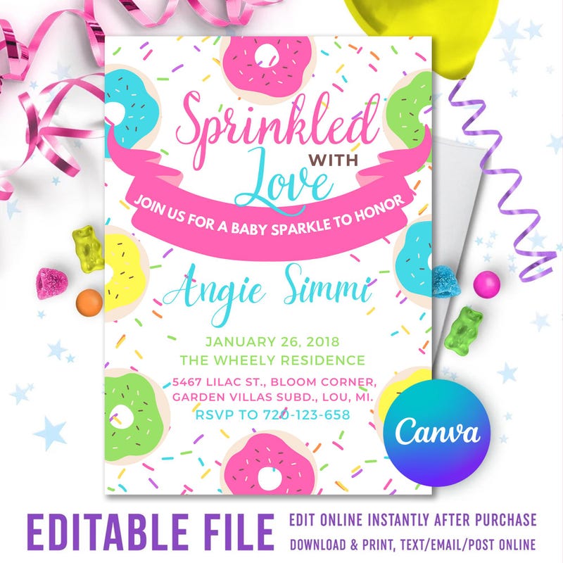 Sprinkle Invitation - Etsy
