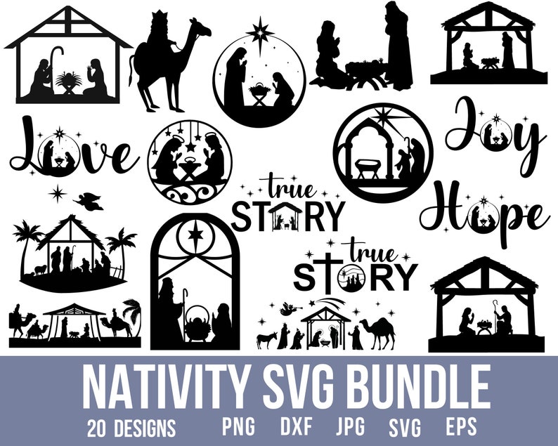 Nativity Svg Nativity Scene Svg Nativity Png Nativity - Etsy