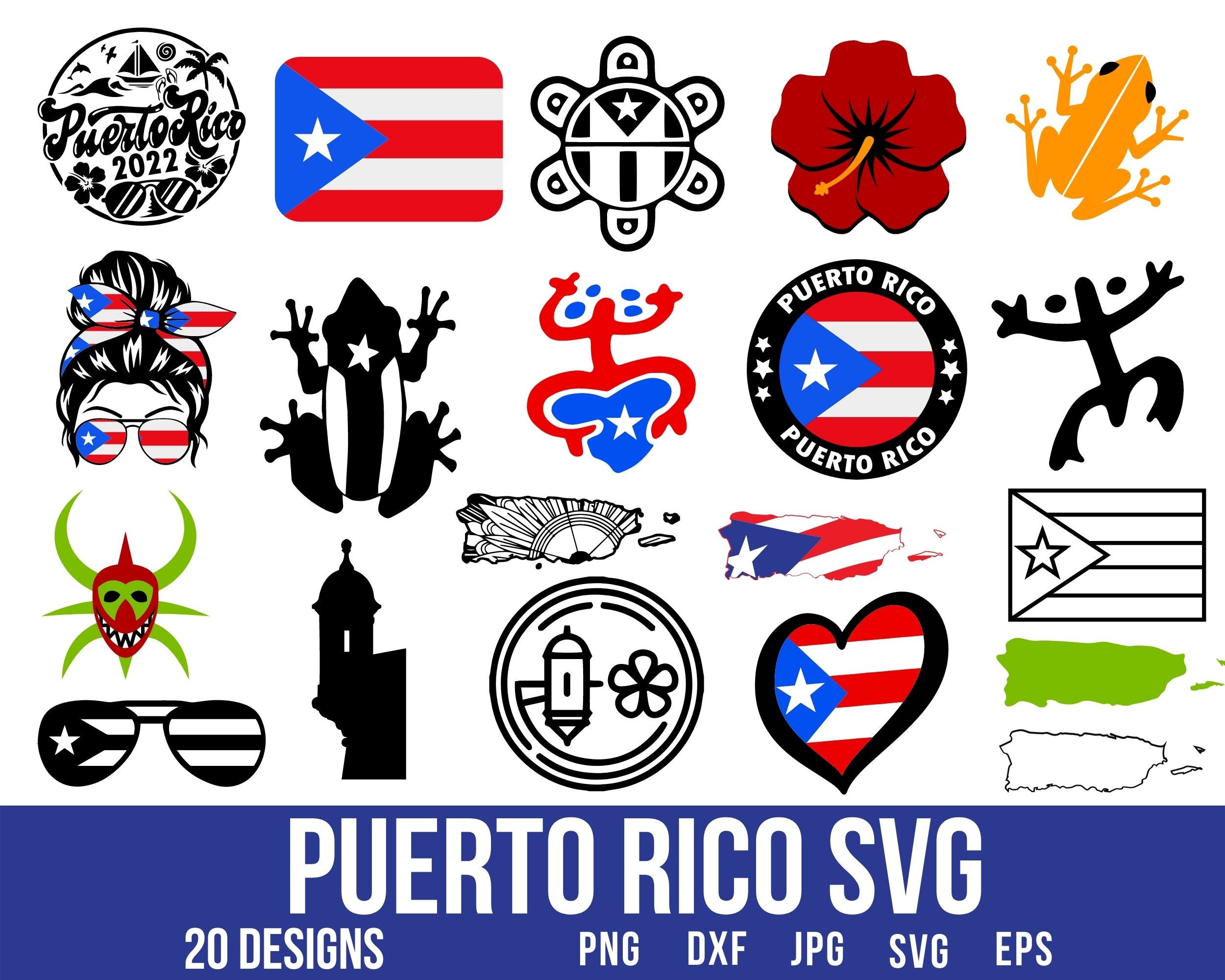 Puerto Rico Svg Latina Svg Cricut Svg Puerto Rico Png Etsy