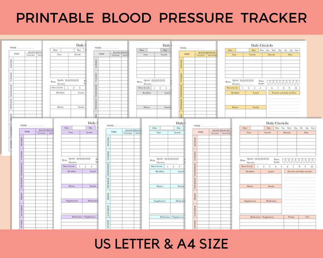 Blood Pressure and Heart Rate Tracker, Quick and Easy to Use Journal ...