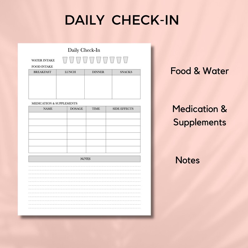 Printable Migraine Tracker, Headache Journal, Migraine Log, US Letter ...