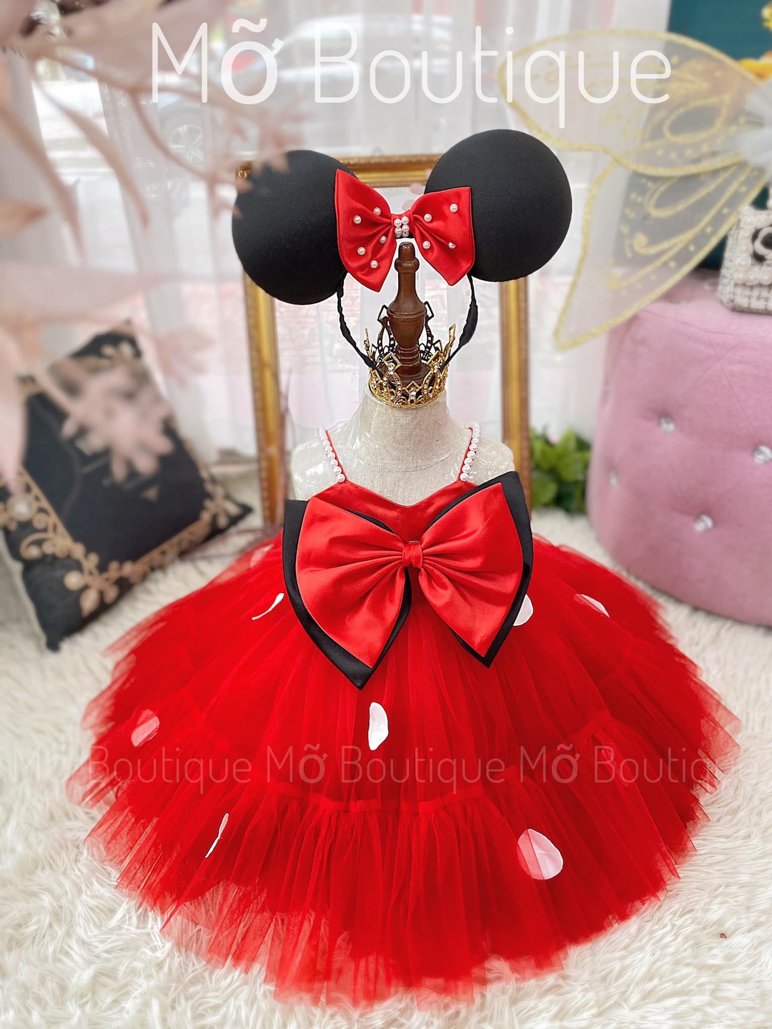 Baby Girl Pooka Dots Costume Back and Red Pooka Dot Birthday Theme ...