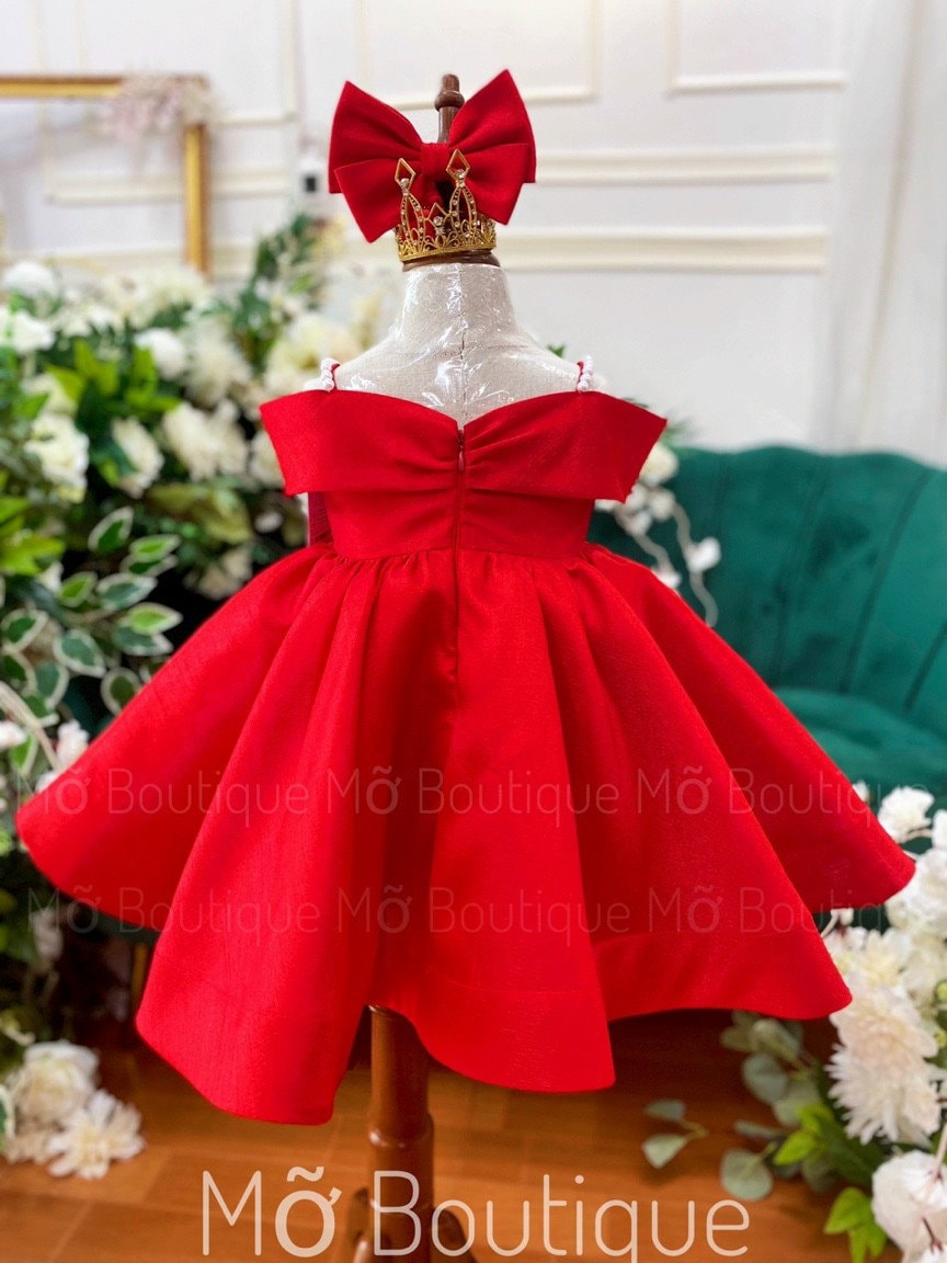 Baby Toddler Girl Elegant Outfit, Luxury Off-the-shoulder Sleeves Kids ...