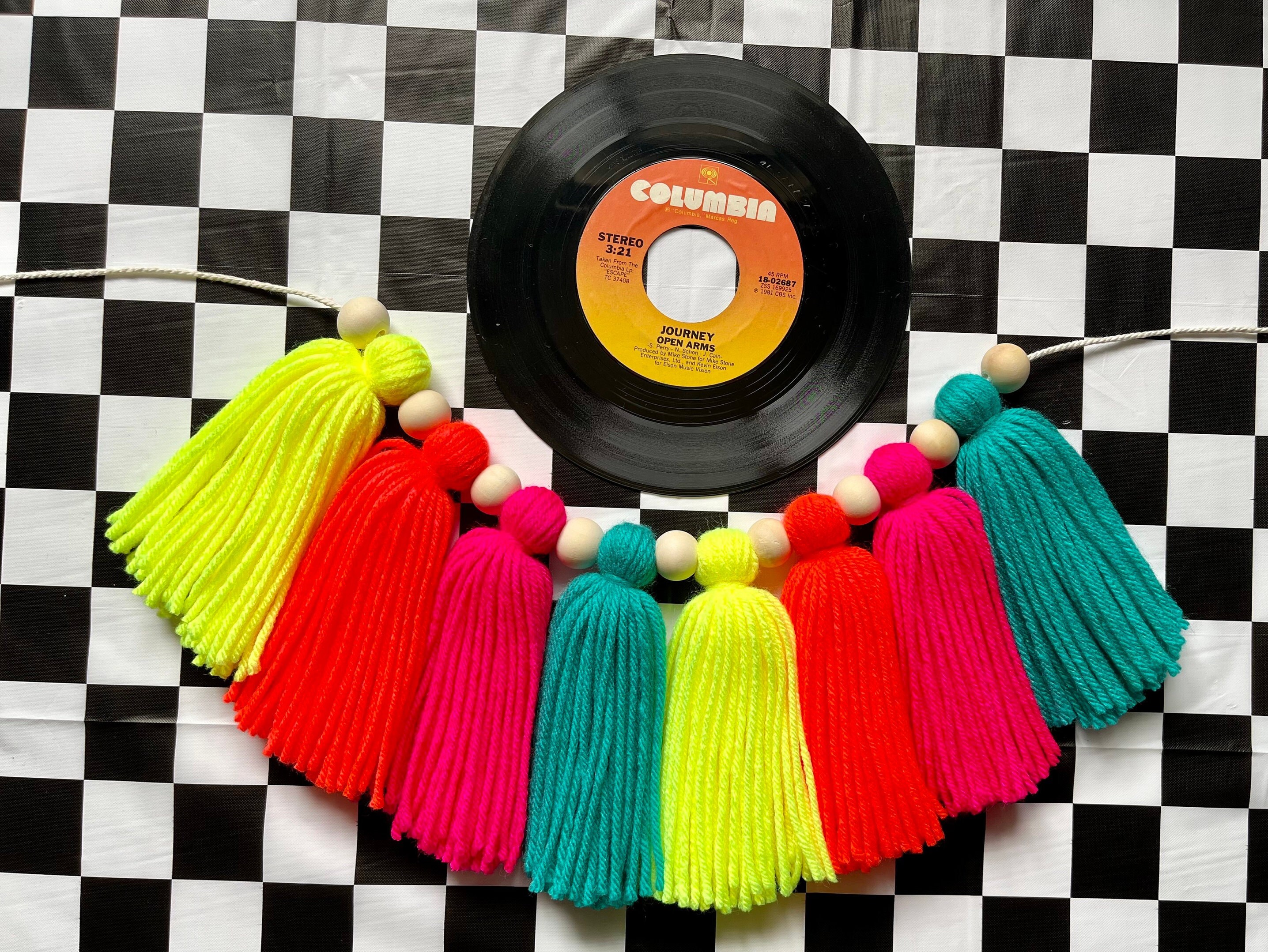 80s Party Tassel Garland/80s Dance Party Decor/80s Dance Party ...