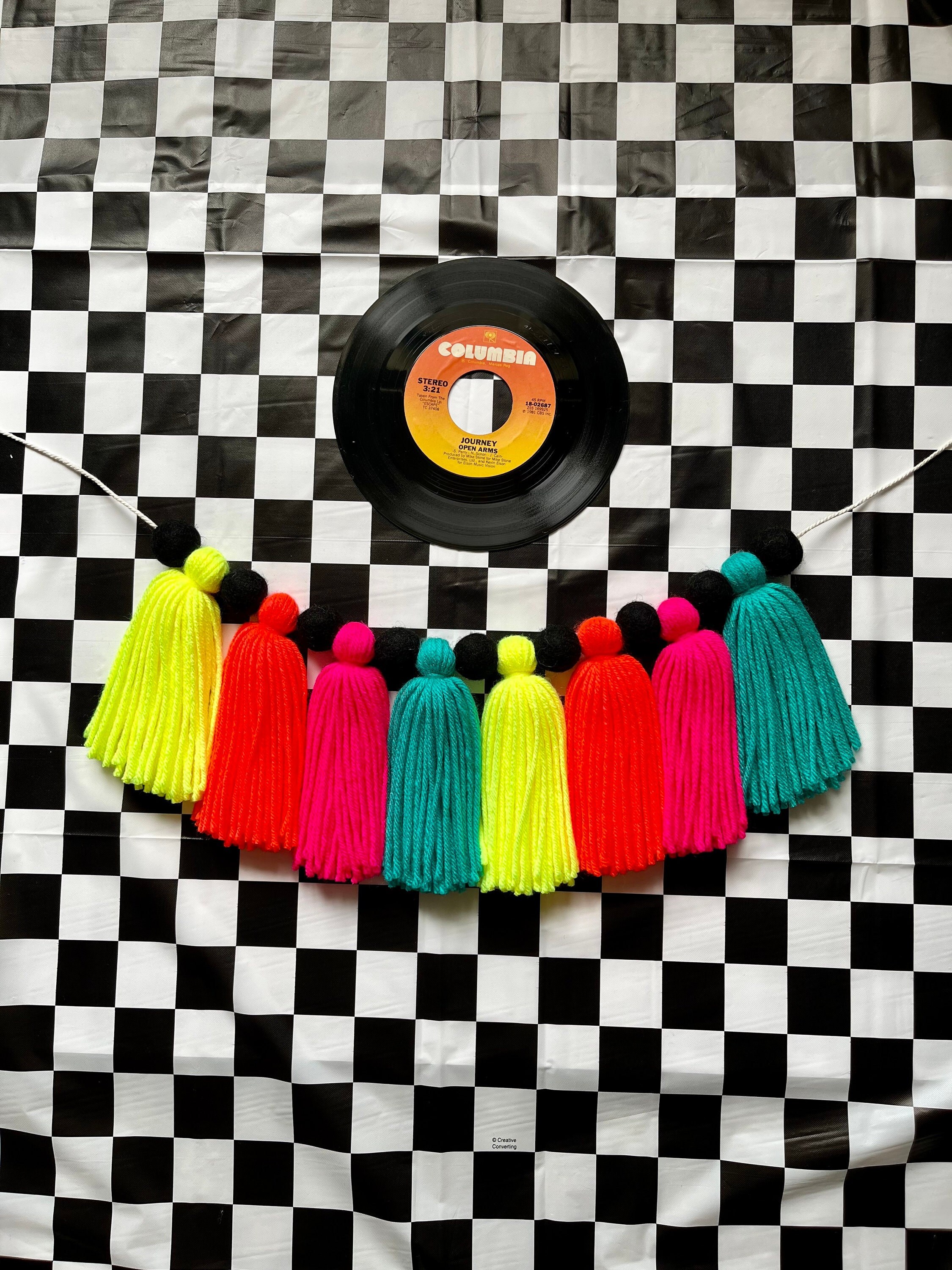 80s Party Tassel Garland/80s Dance Party Decor/80s Dance Party ...