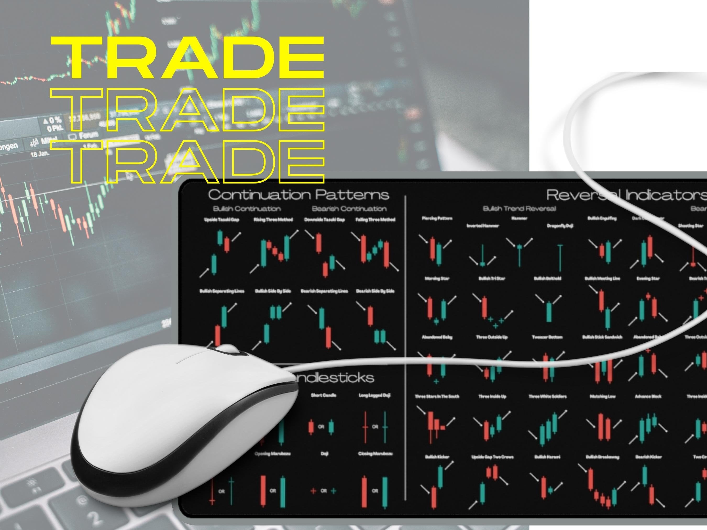 Technical Analysis Candlestick Chart Patterns Desk Mat. - Etsy