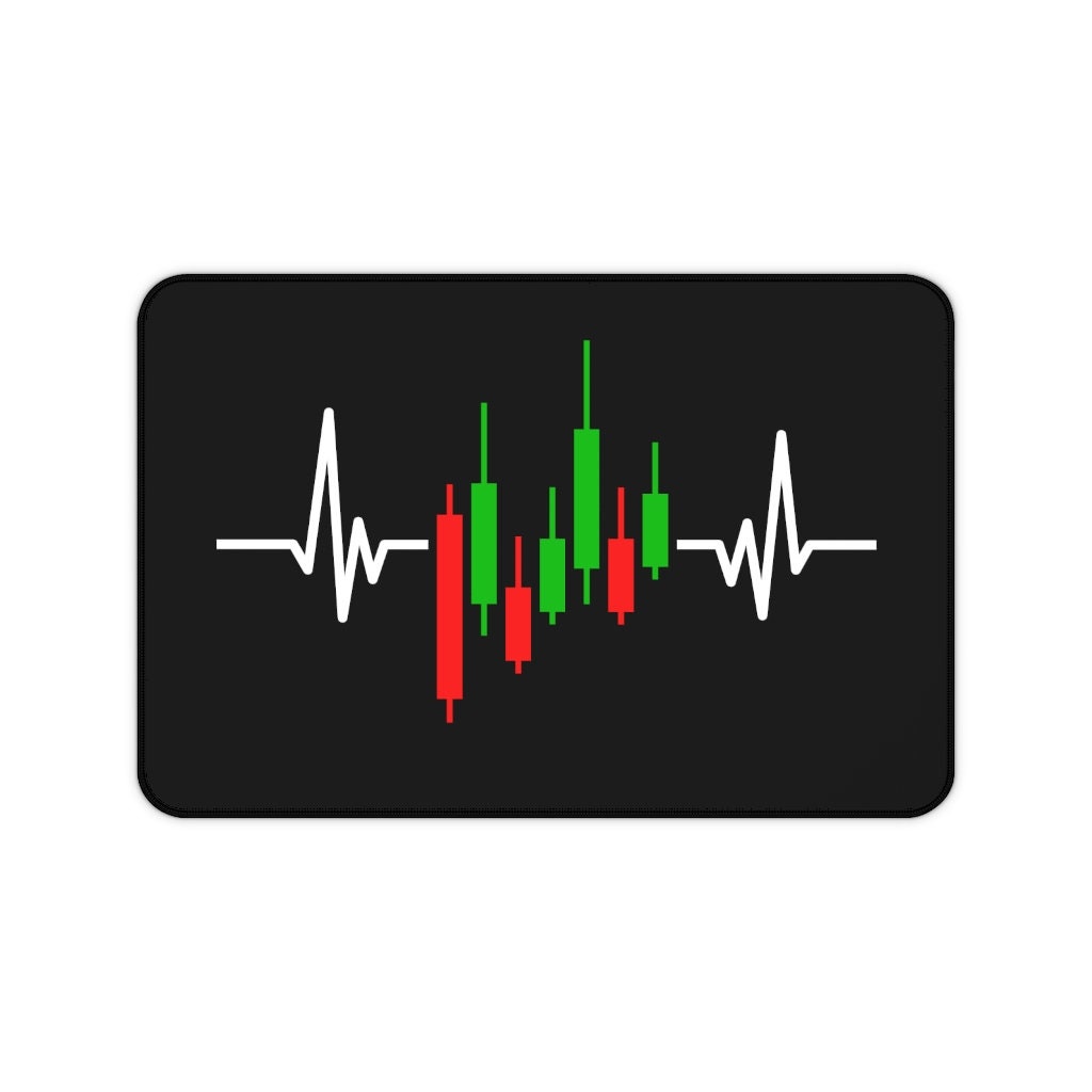 Trading Heartbeat Desk Mat: Novelty Infographic Desk Mat for Traders of ...