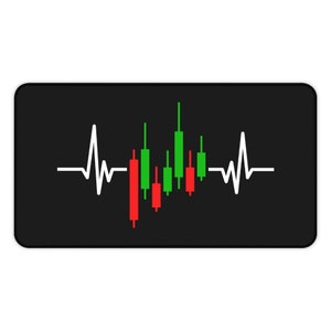Trading Heartbeat Desk Mat: Novelty Infographic Desk Mat for Traders of ...