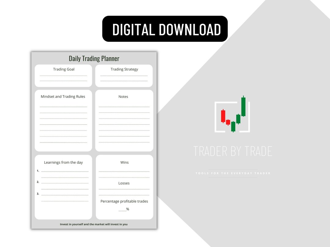 Daily Trading Planner, Mindset Journal and Tracker, Forex / Stocks ...