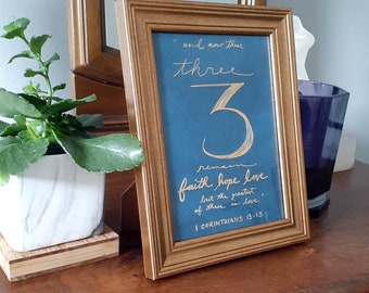 Denim Table Numbers - Etsy