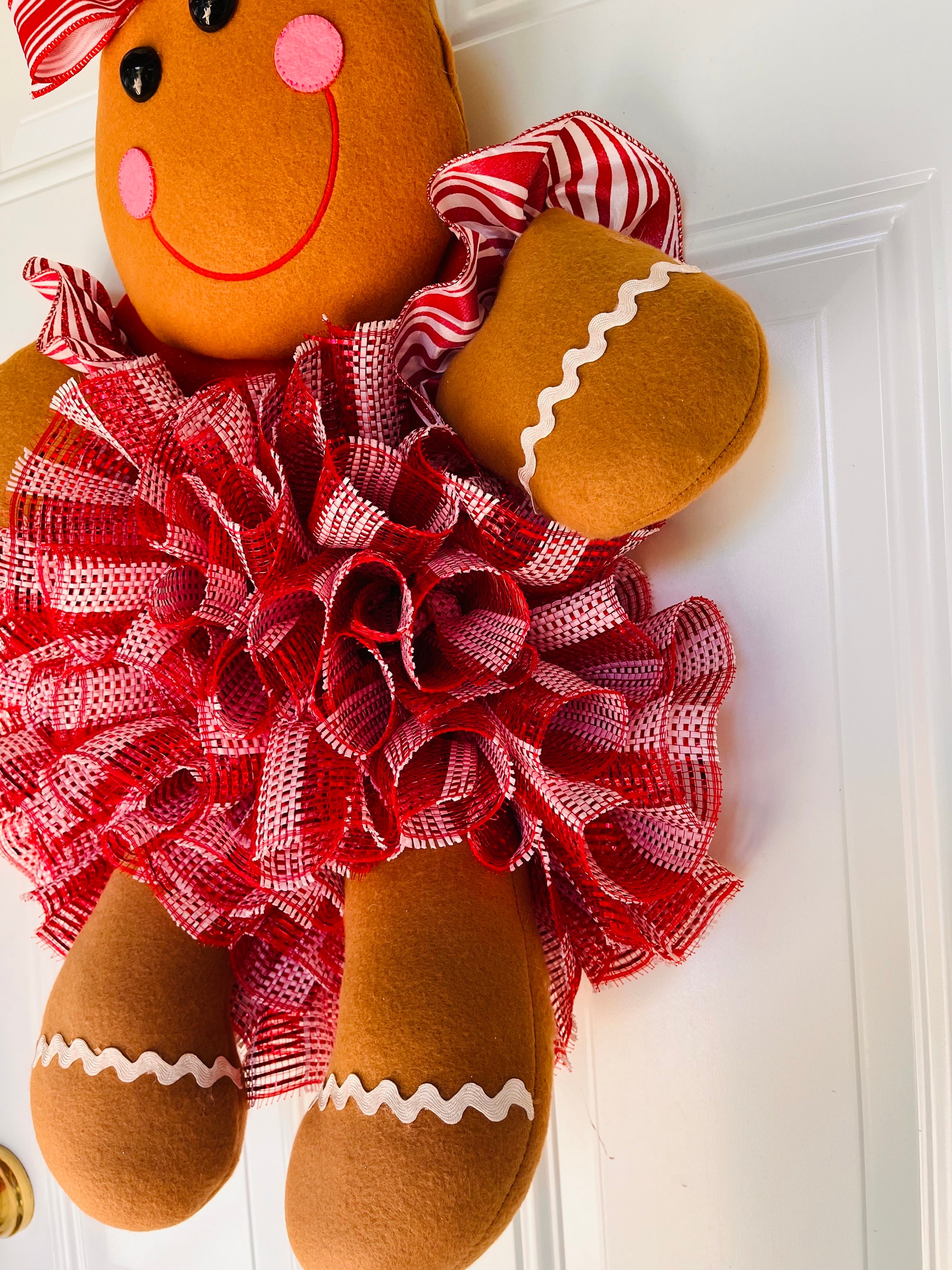 Gingerbread Girl Wreath Gingie Wreath Gingerbread Christmas - Etsy