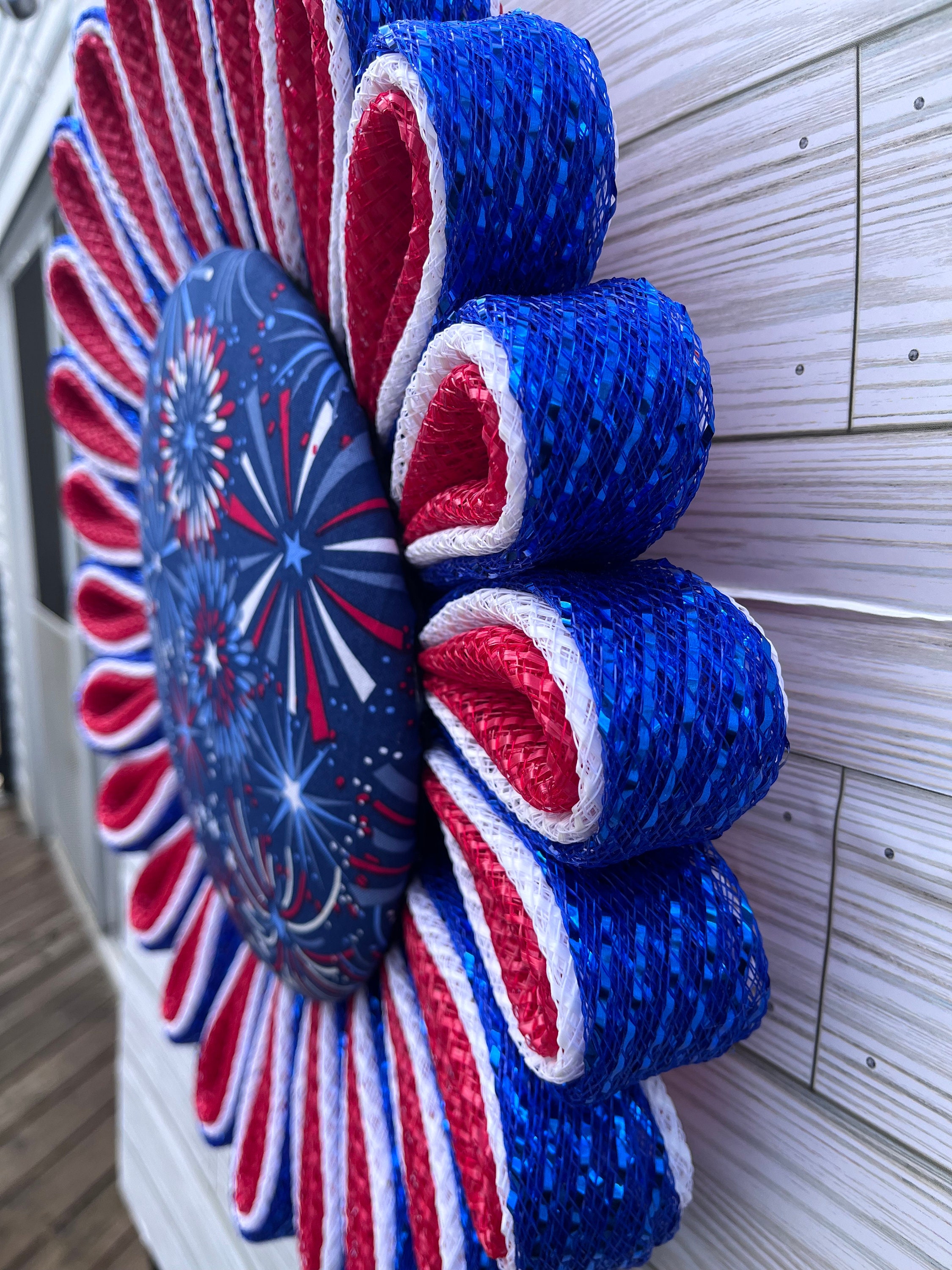 Patriotic Front Door Wreath, 4th of July Wreath, Independence Day Decor ...