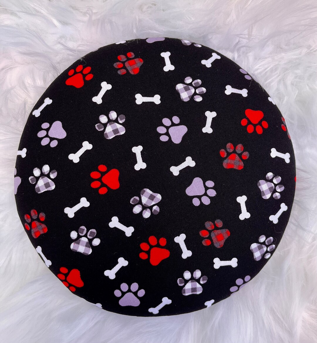 Paw Prints Wreath Center Attachment, Dog Bone Fabric Decor - Etsy