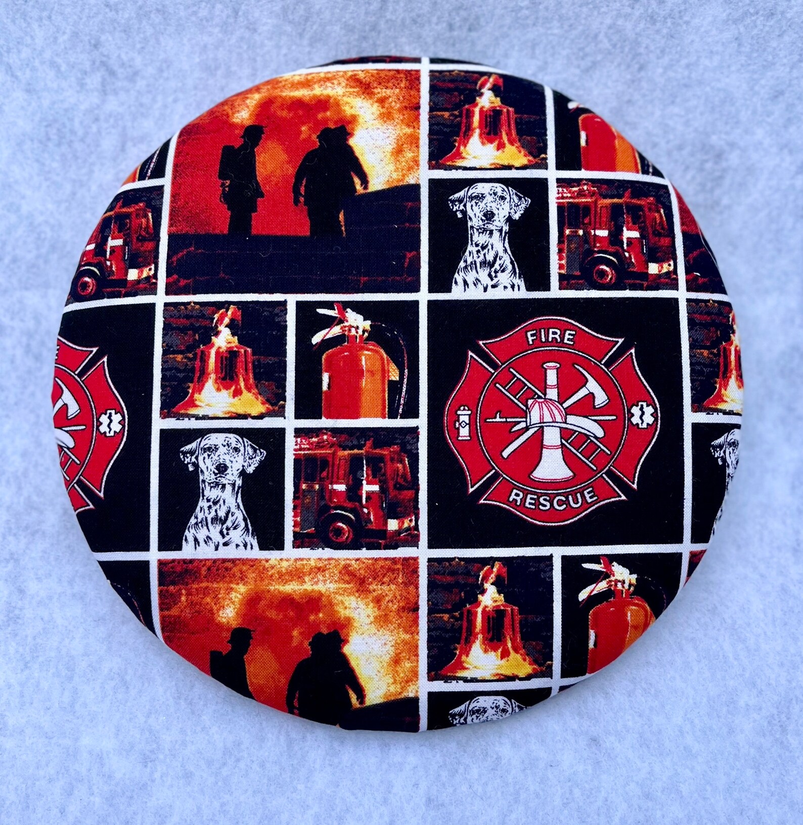 Firefighter / EMT Center for Wreath, Wreath Attachment, Fabric Center ...