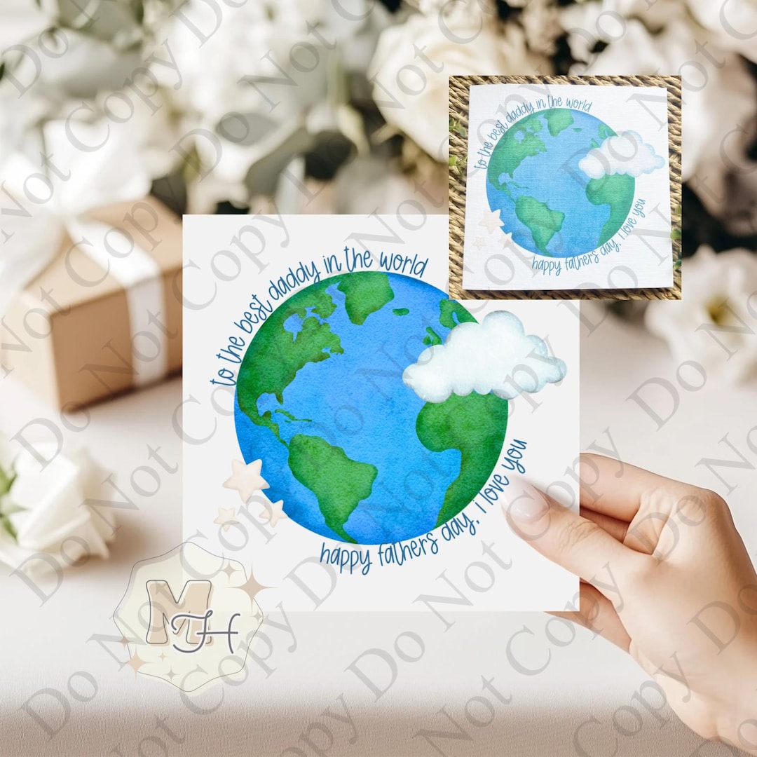 6” Square Father’s Day Card – Linen Effect | Elegant Textured Greeting ...