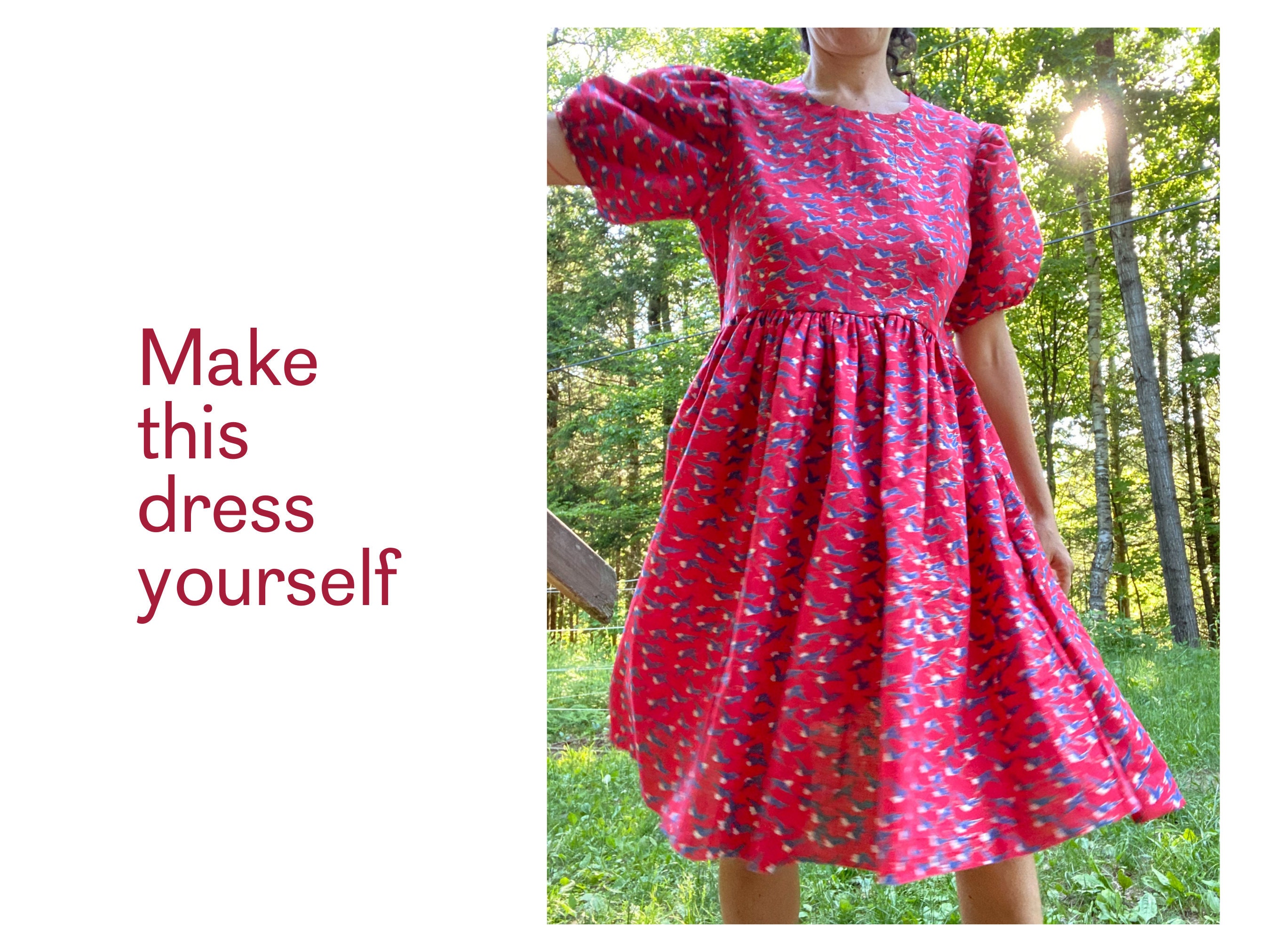 DIY Dress, Sewing Tutorial, Puff Sleeve Dress, How to Sew a Dress ...