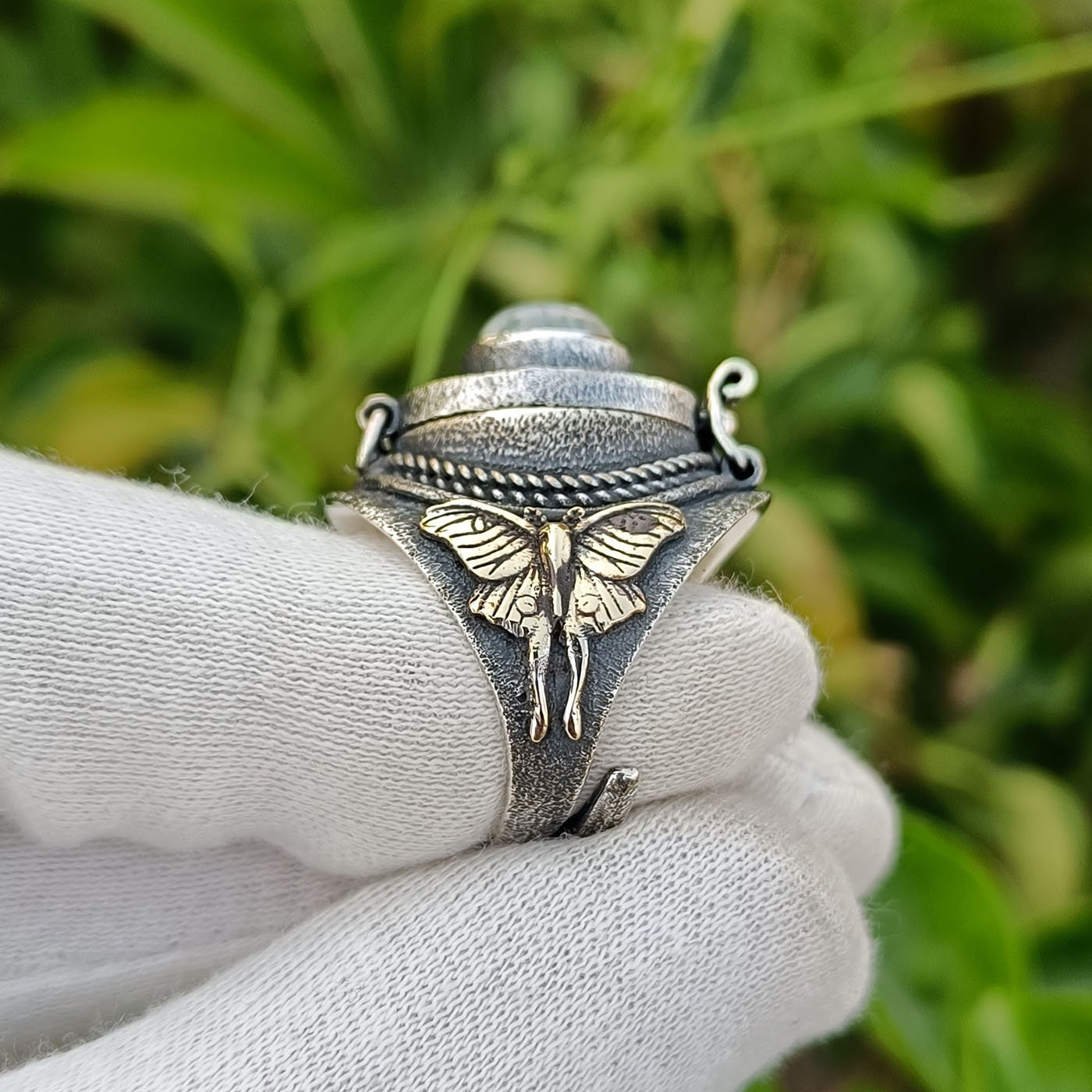 Poison Ring Adjustable Moth Ring Openable Ring Silver - Etsy