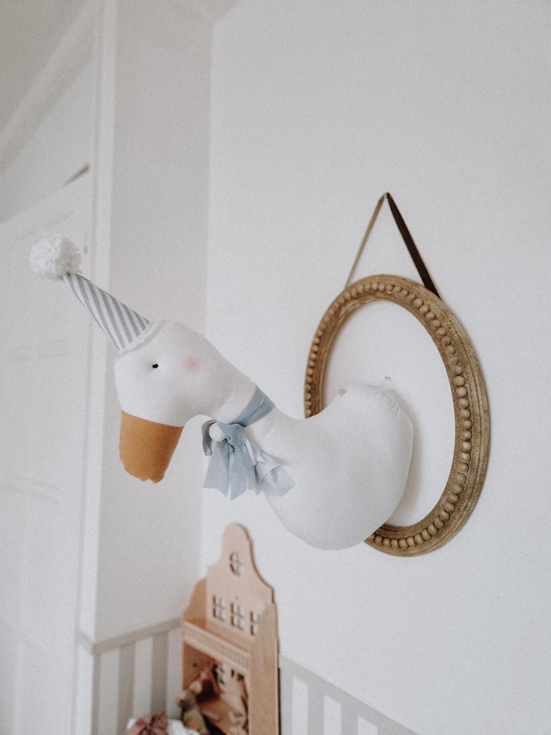 Circus Duck Wall Decor, Plush Duck Head, Nursery Animal Wall Mount ...