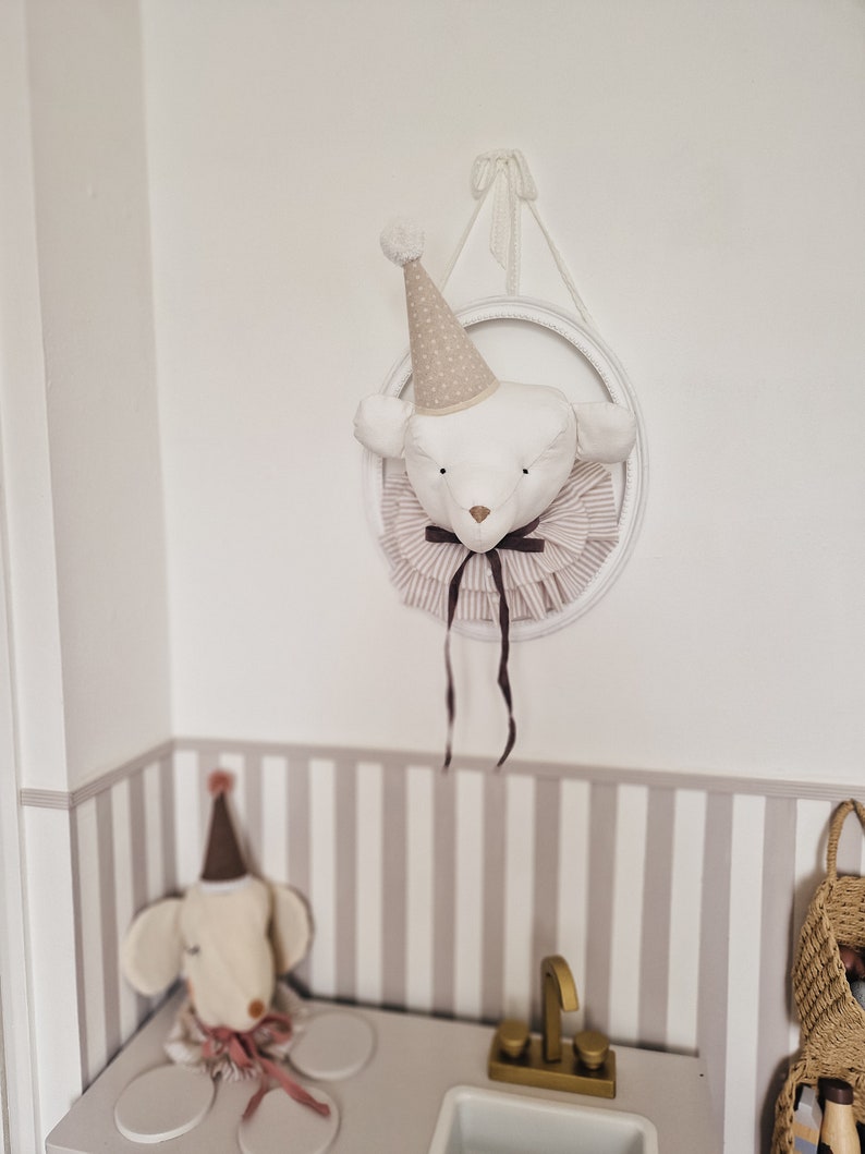 Hanging Animal Head, Bear Wall Art, Bear Head Decoration, Wall Mount ...