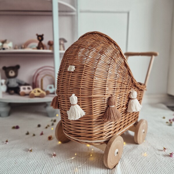 Wicker Doll Pram - Etsy