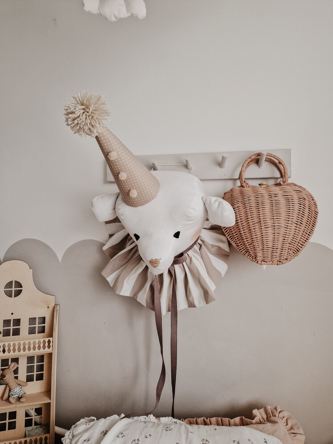 Bear Wall Decoration, Bear Head Art, Wall Mount Animal Decor, Circus ...