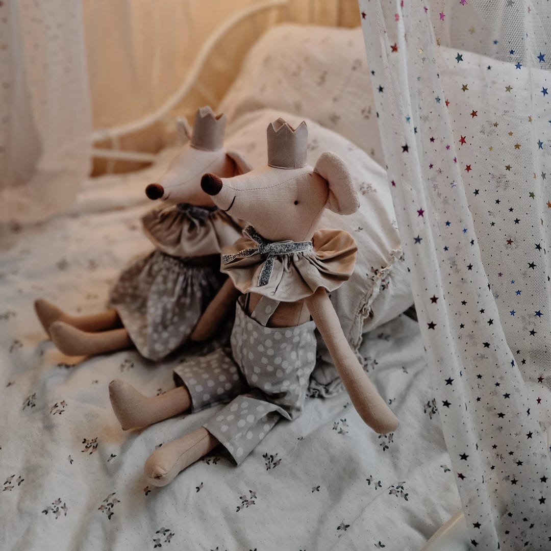 Circus Mouse Nursery Decor, Mice Prince Doll, Mouse Princess Toy ...