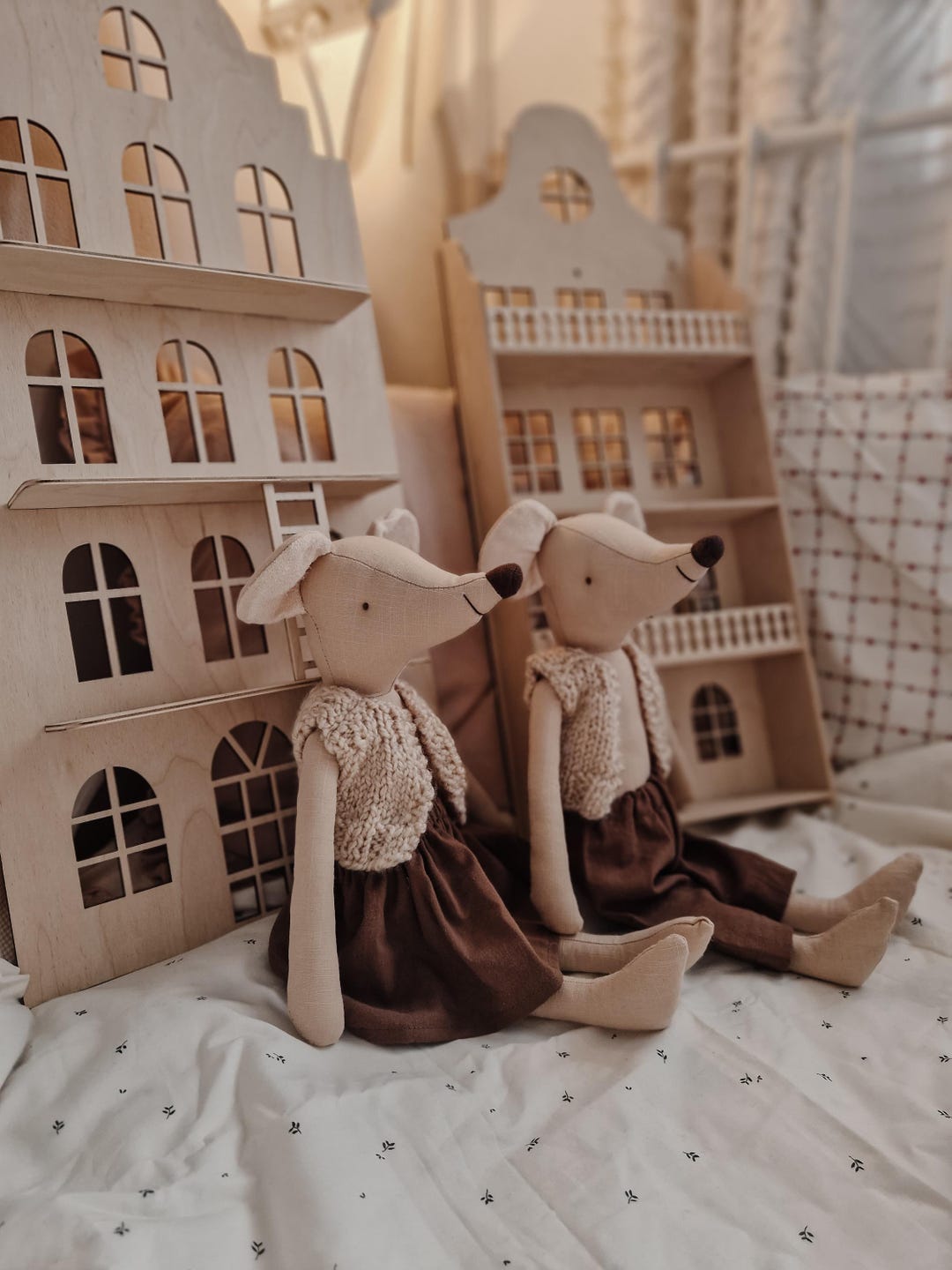 Circus Nursery Mice Decor, Mouse Doll Pretending Play, Stuffed Mice Toy ...