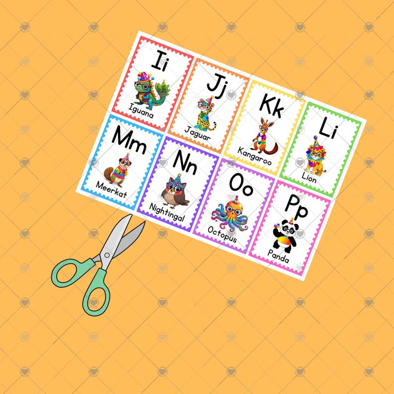 Animal Alphabet Flash Cards: Montessori Homeschool Learning (PDF & JPEG ...