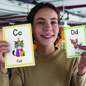 Animal Alphabet Flash Cards: Montessori Homeschool Learning (PDF & JPEG ...