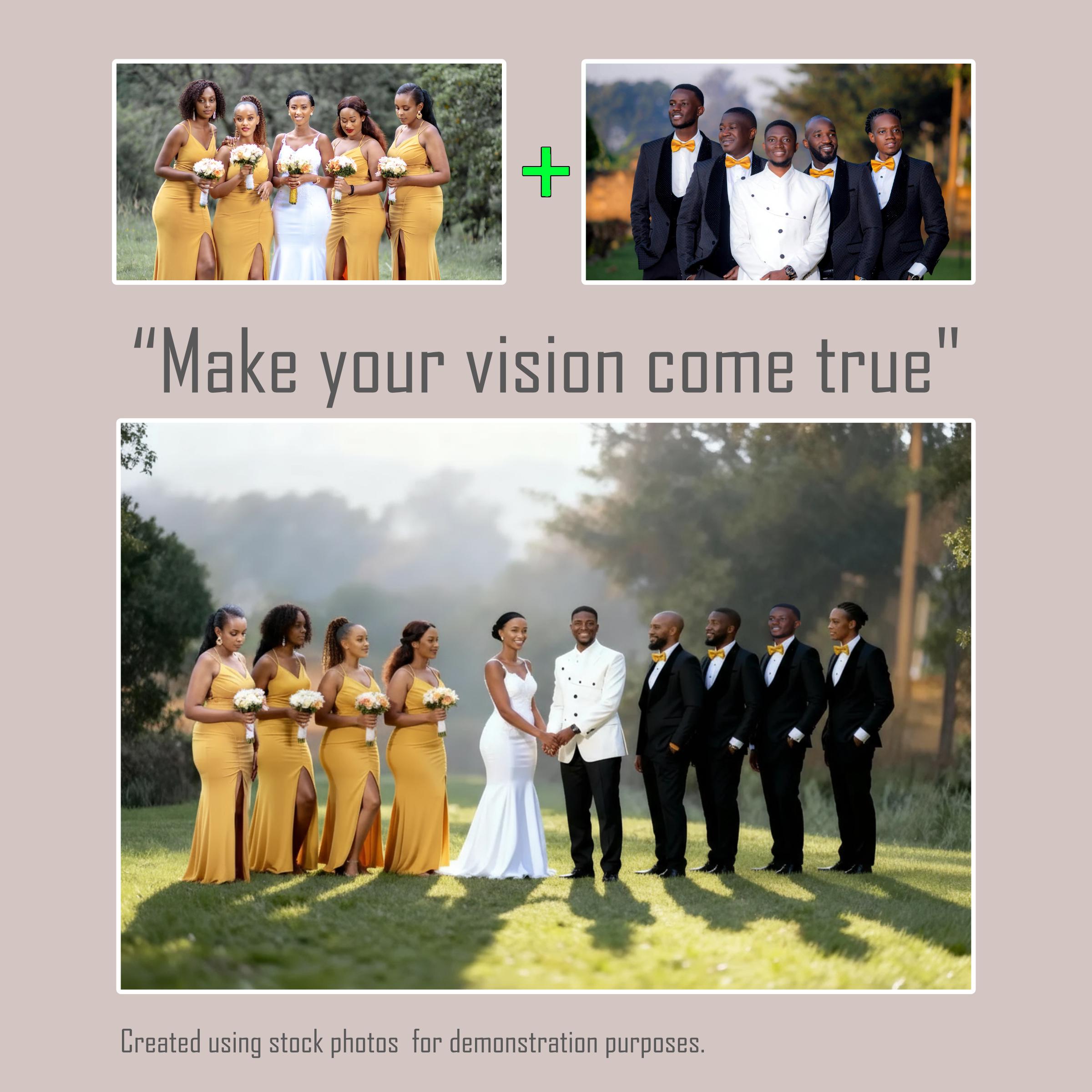 Custom Photo Merge, Add Person to Picture, Memorial Gift (digital Art ...