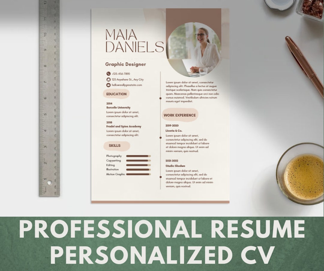 Professional Resume Template With Photo, Professional Resume Template ...