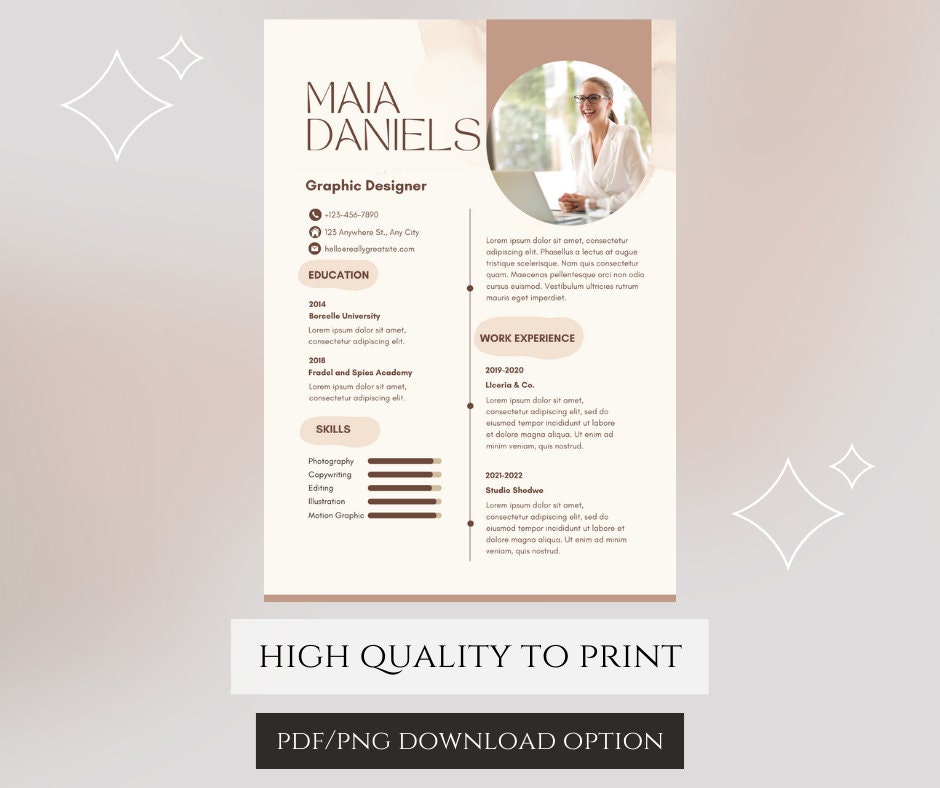 Professional Resume Template With Photo, Professional Resume Template ...