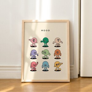 Retro Emotions Wall Print Quote, Mood Poster, Digital Download Print ...