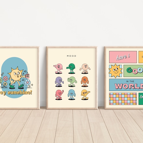 Retro Poster Set of 3 Trendy Wall Decor Retro Classroom - Etsy