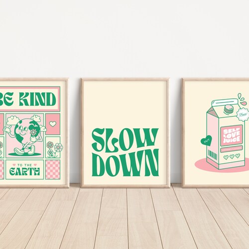 Retro Poster Set of 3 Trendy Wall Decor Retro Classroom - Etsy