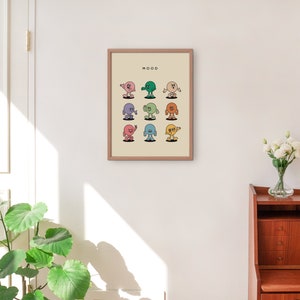 Retro Emotions Wall Print Quote, Mood Poster, Digital Download Print ...
