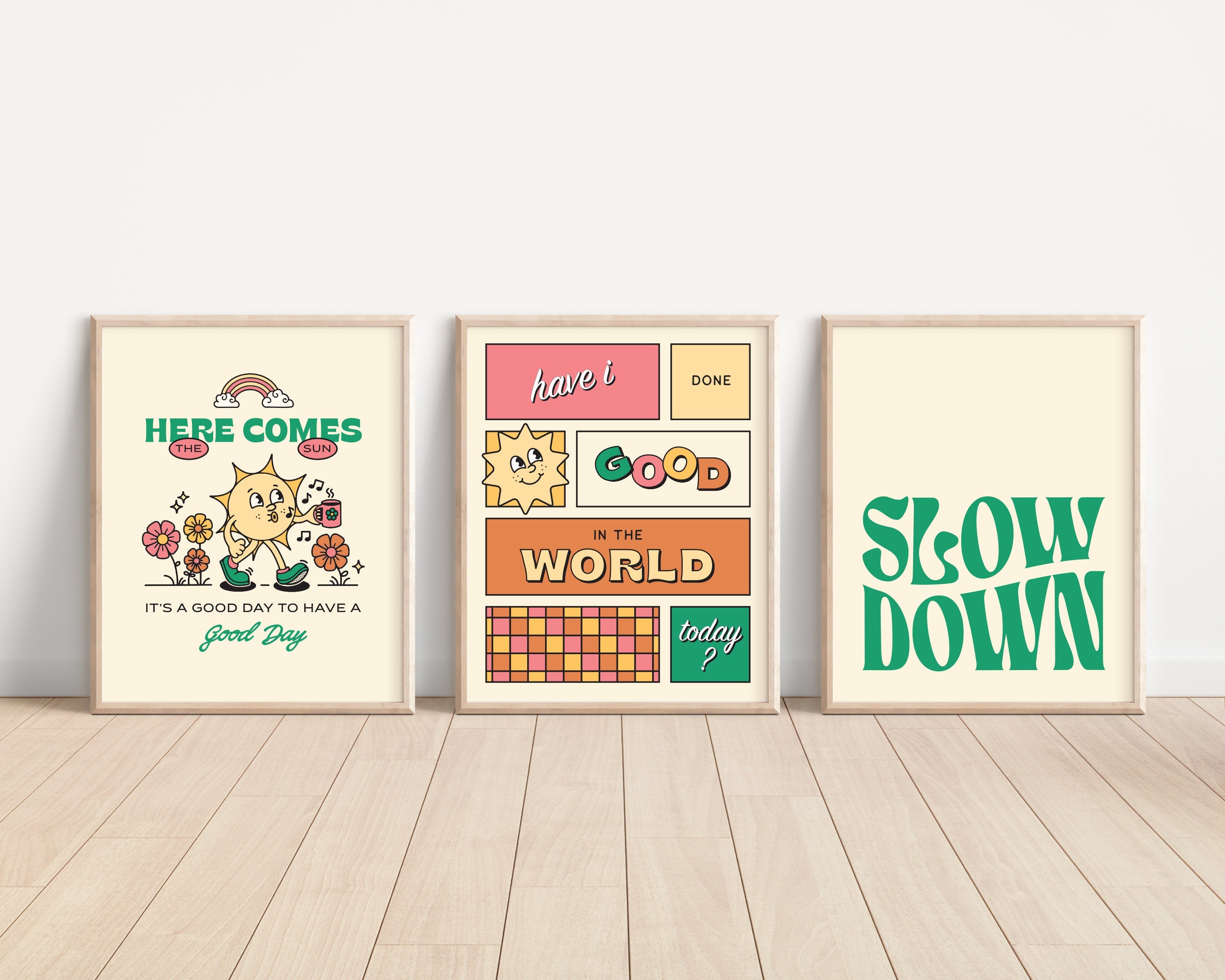 Retro Poster Set of 3 Trendy Wall Decor Retro Classroom - Etsy