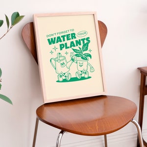 Retro Plant Quote Wall Print, Trendy Poster, Digital Download Print ...
