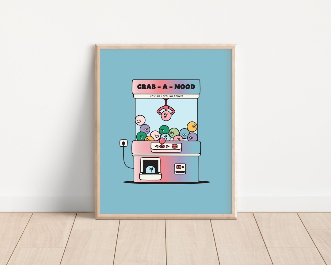 Retro Emotions Wall Print, Mood Poster, Digital Download Print, Cute ...