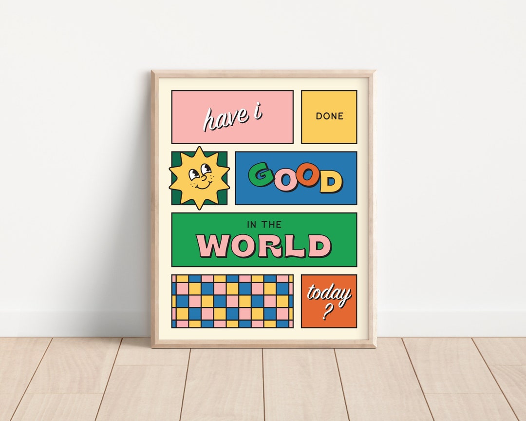 Retro Quote Wall Print, Trendy 70's Poster, Digital Download Print ...