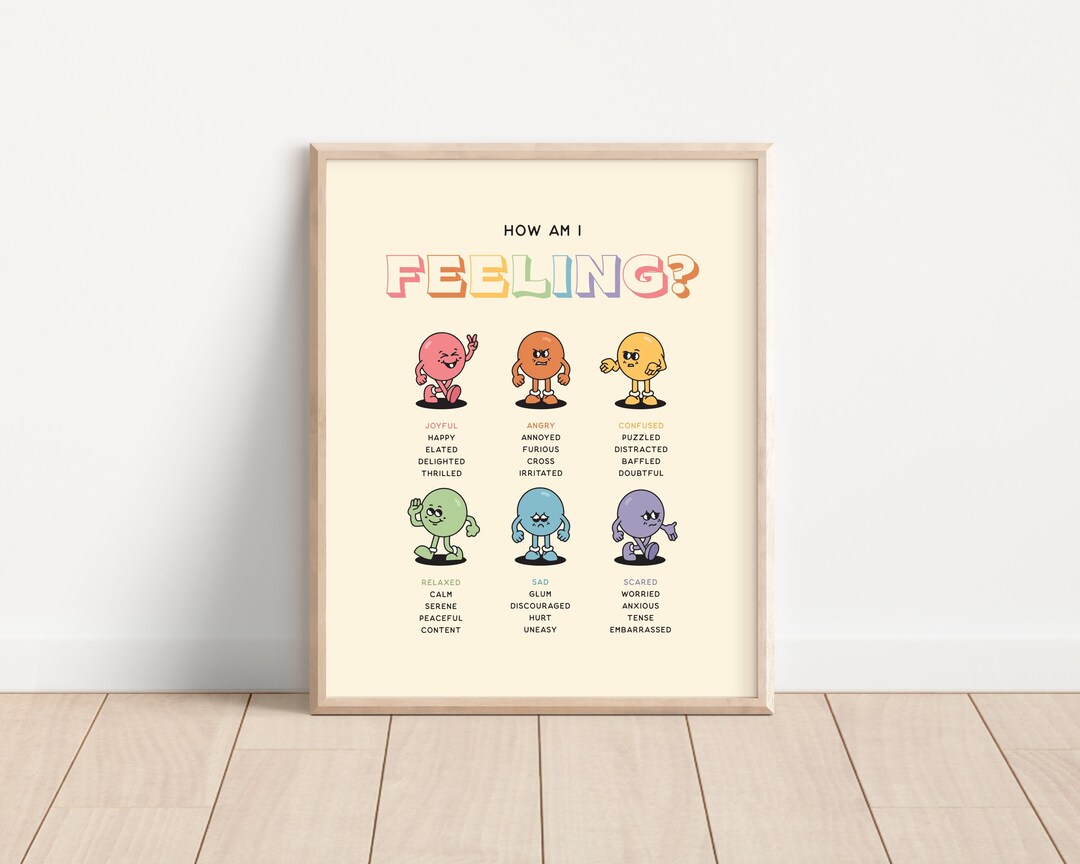 Emotions Wall Print, Mood and Feelings Poster, Digital Download Print ...