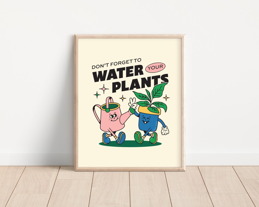 Retro Plant Quote Wall Print, Trendy Poster, Digital Download Print ...