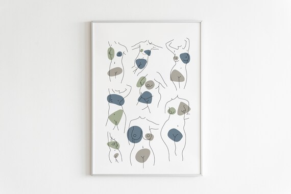 Body Positivity Poster Free Body Shapes Fine Art Print | Etsy