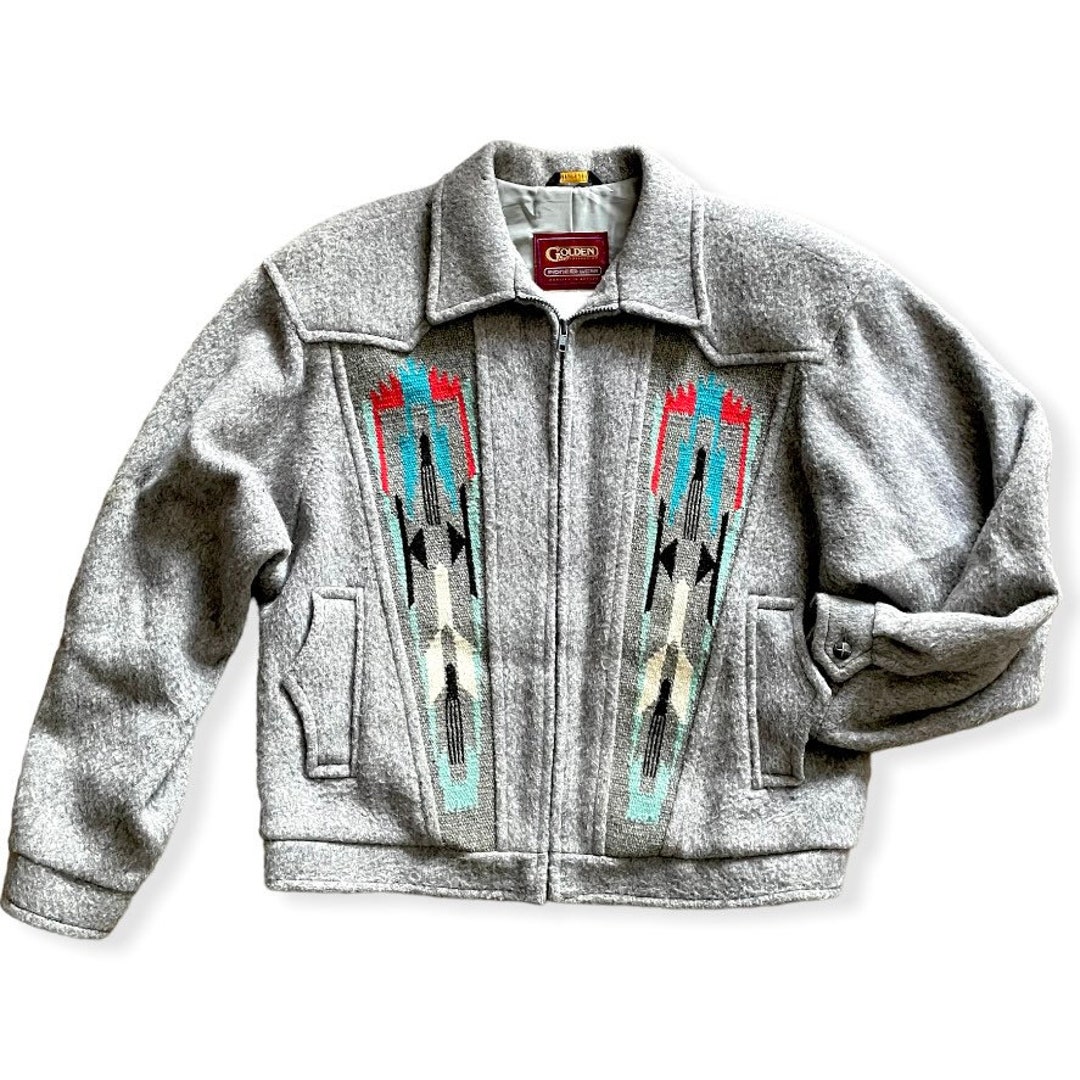 70s Chimayo Wool Azteca Jacket - Etsy