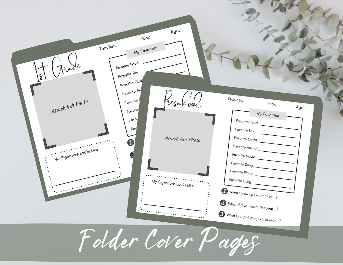 Printable Milestone Bin Labels Instant Download School File Covers Kids ...