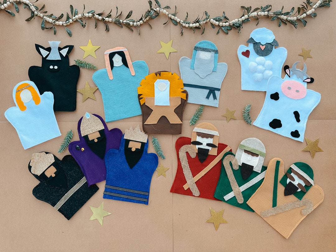 Nativity Hand Puppets I Christmas Nativity Story I Hand Sewn Felt - Etsy