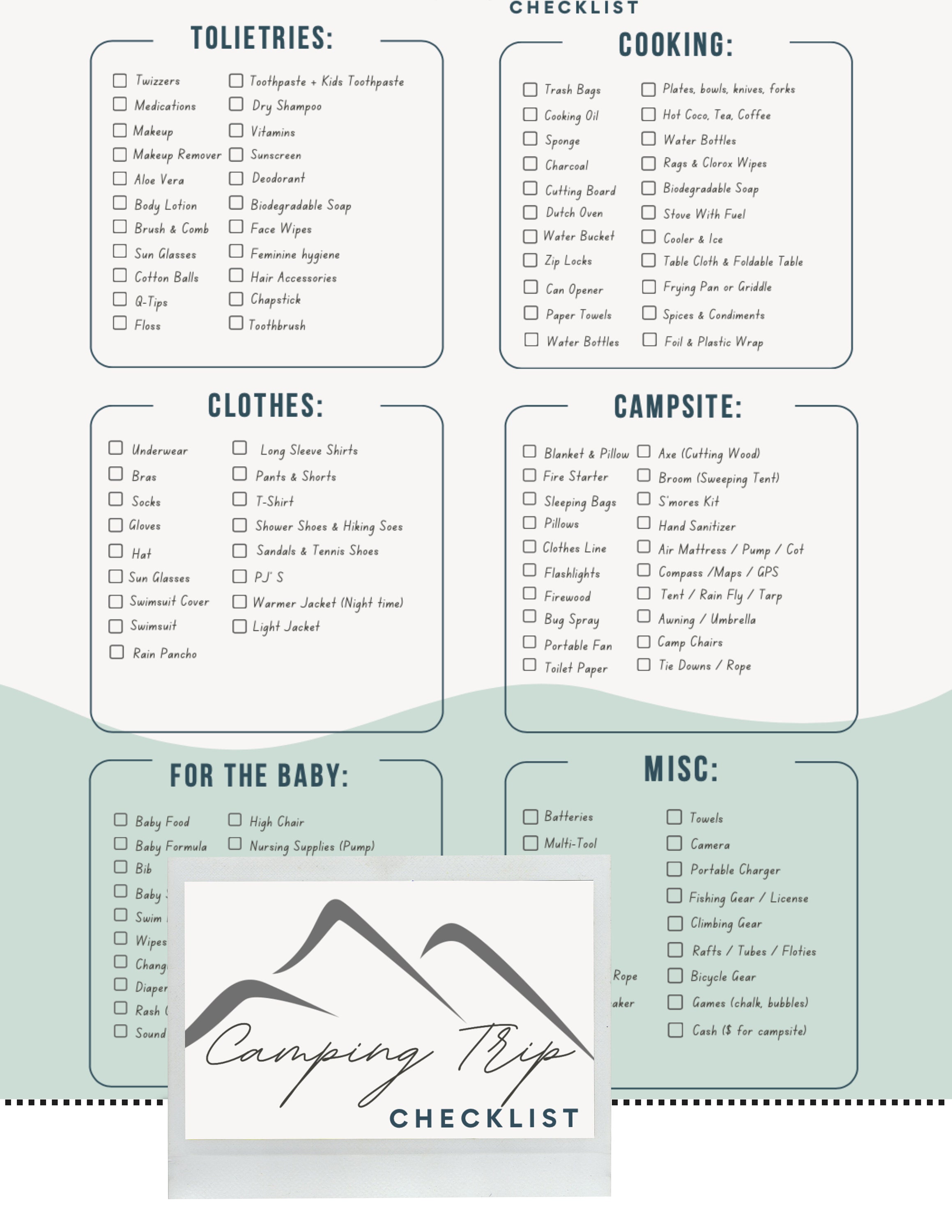 Camping Trip Packing List | PDF - Etsy