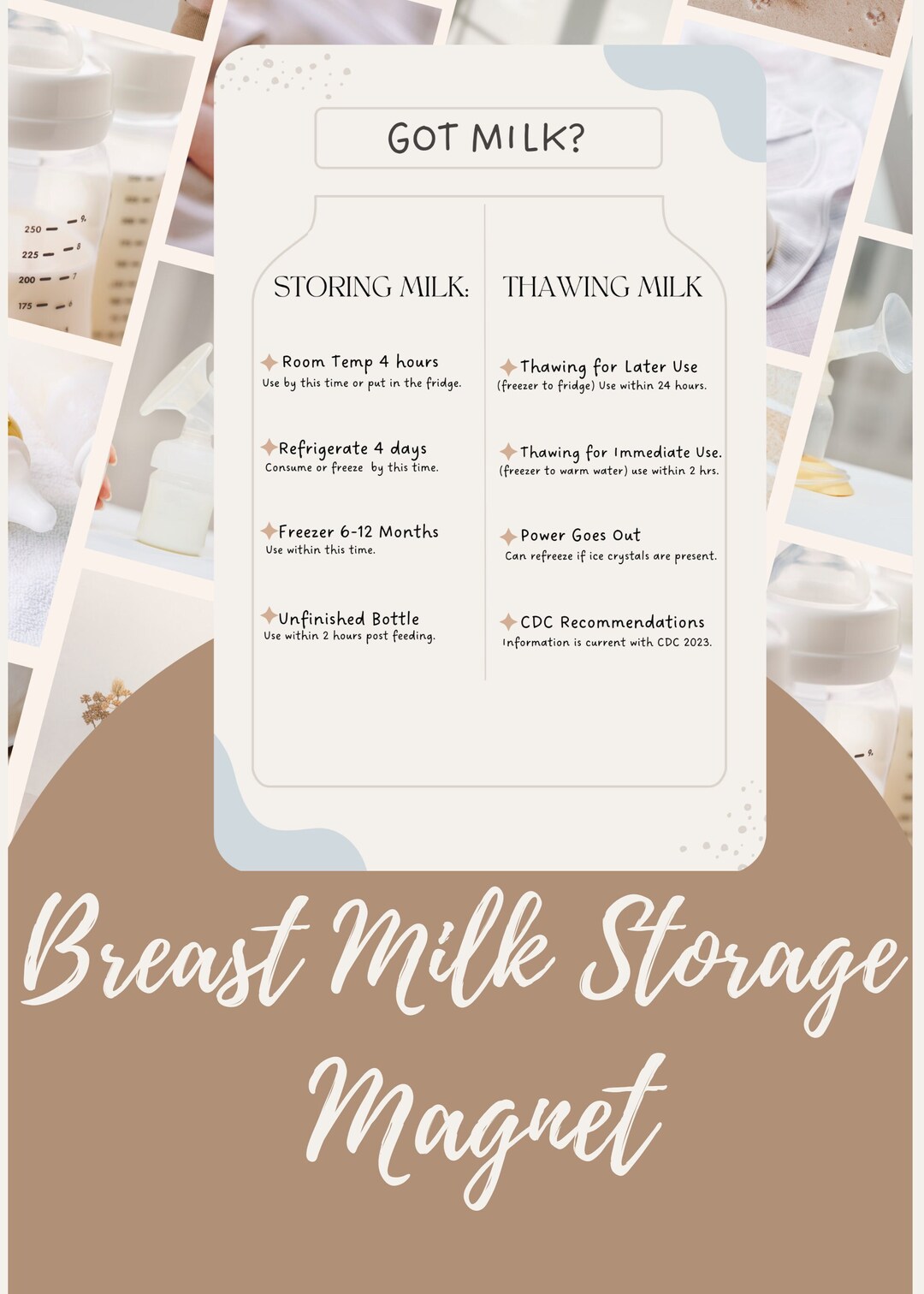 Breast Milk Storage Magnet - Etsy